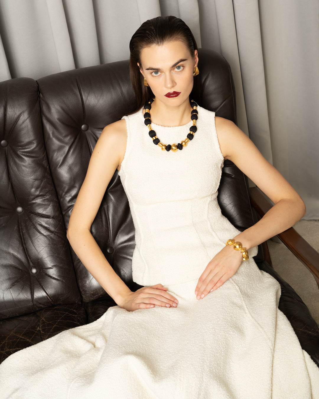 Silda Necklace | Black – KATERINA MAKRIYIANNI